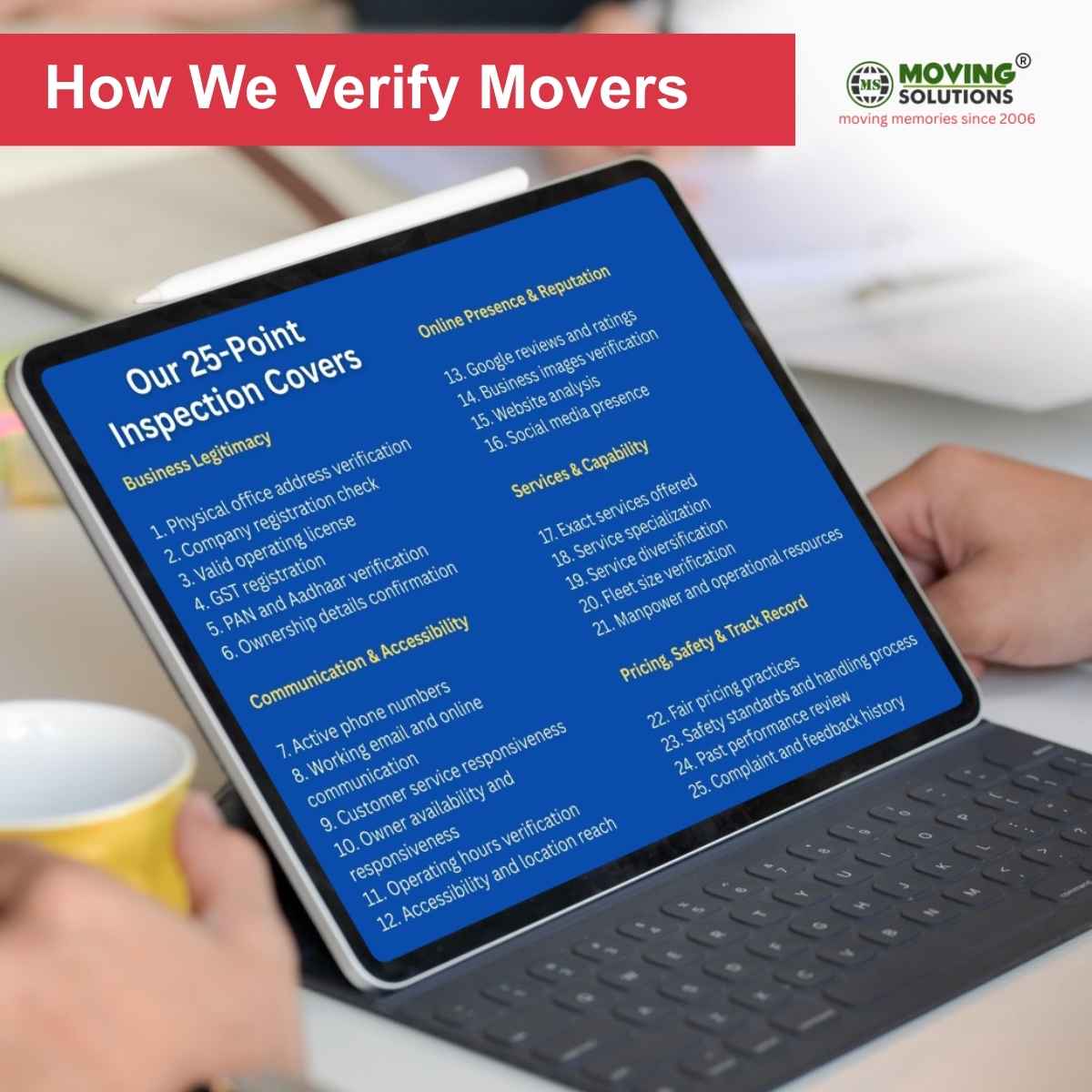 25-Point Inspection | How Moving Solutions Verifies Movers